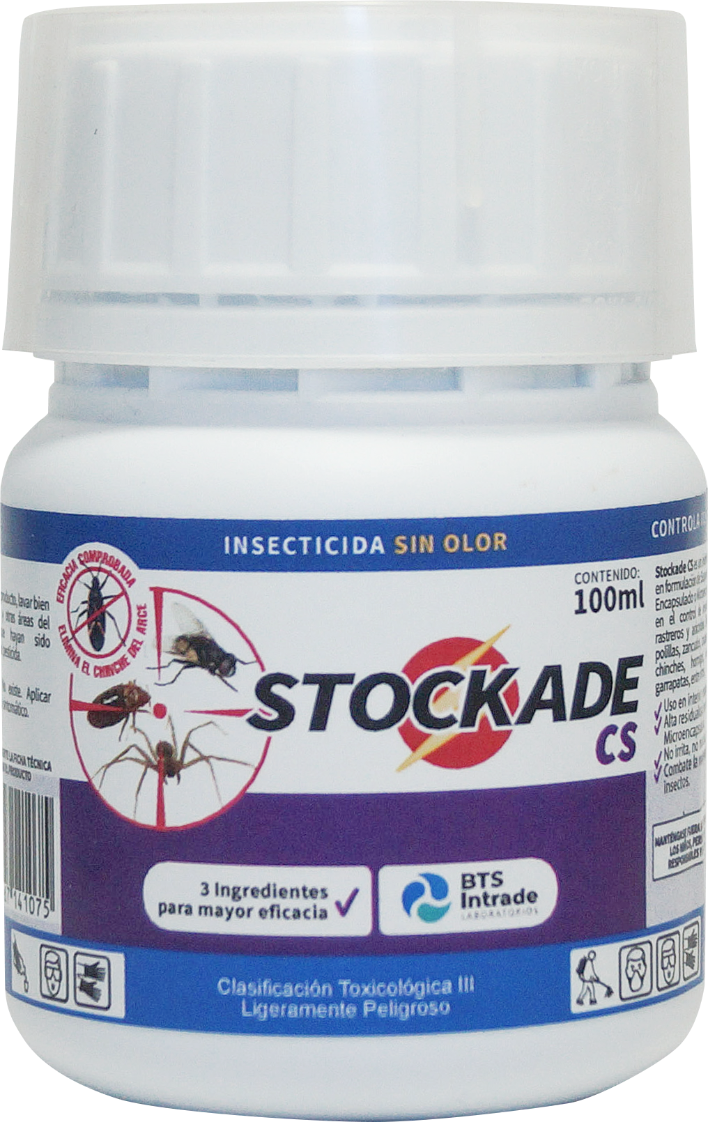 STOCKADE CS 3 Ingredientes para mayor eficacia.Insecticida (100 ml ...